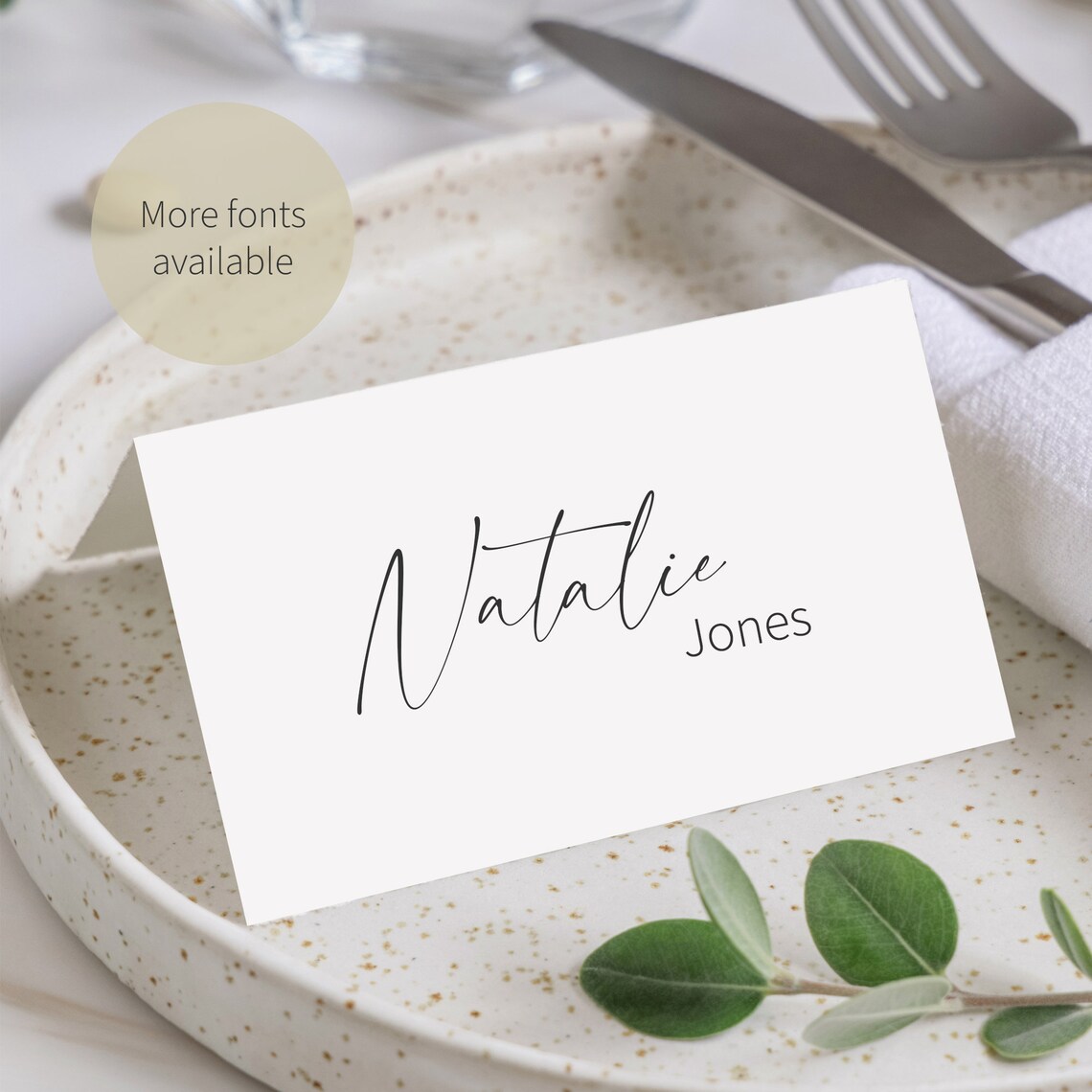 Minimal Wedding Place Names, Table Place Name Cards, Minimal Wedding ...