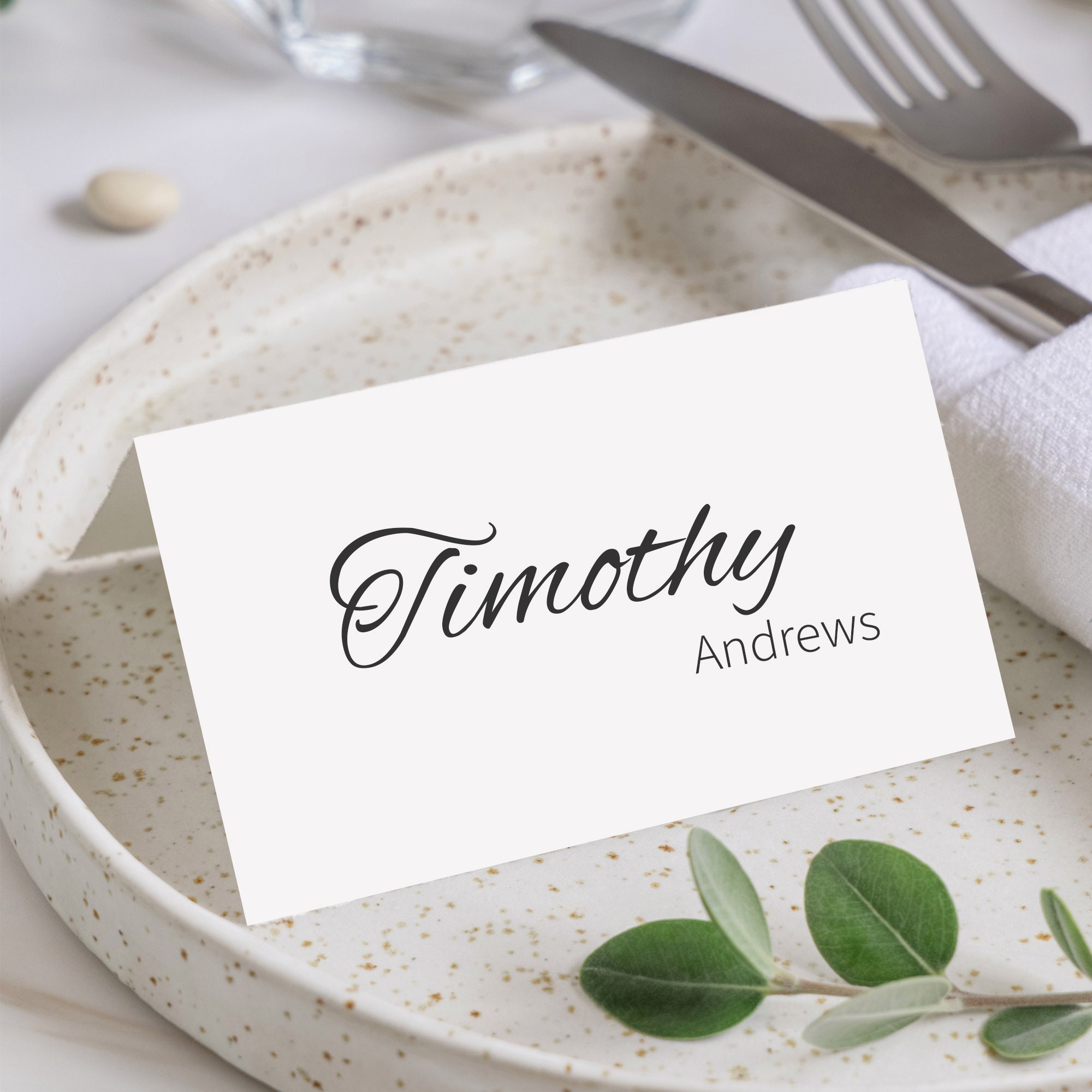 Minimal Wedding Place Names, Table Place Name Cards, Minimal Wedding ...