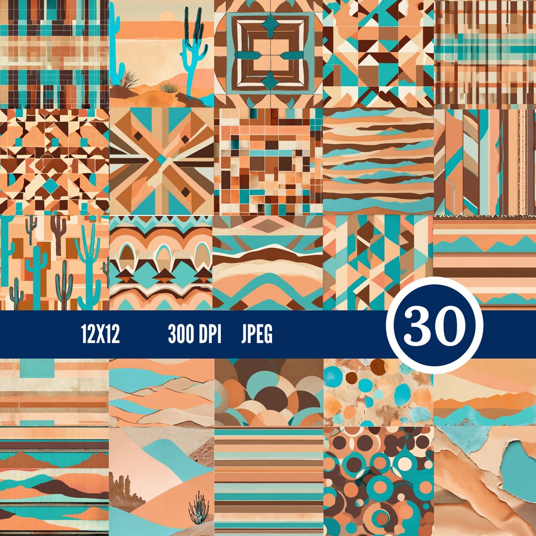 Desert Peach Paper -30 Digital Paper 12x12 300 DPI JPEGS - Etsy