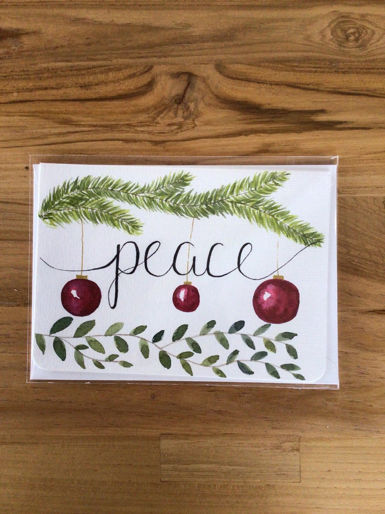 Custom Hand Painted Watercolor Christmas Card. - Etsy