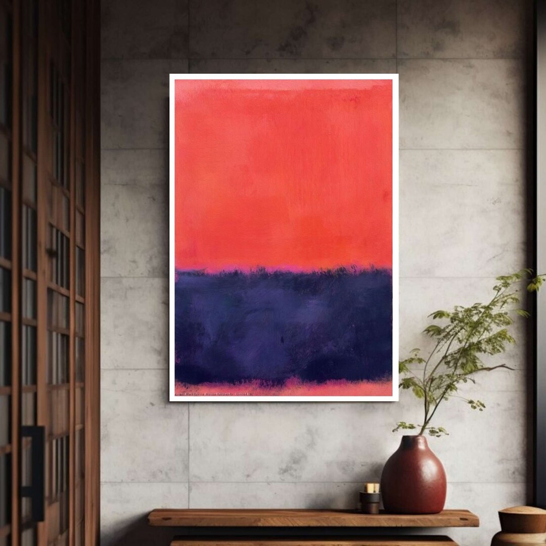 Mark Rothko Frame Reproduction Canvas Wall Art Print Ready to Hang - Etsy