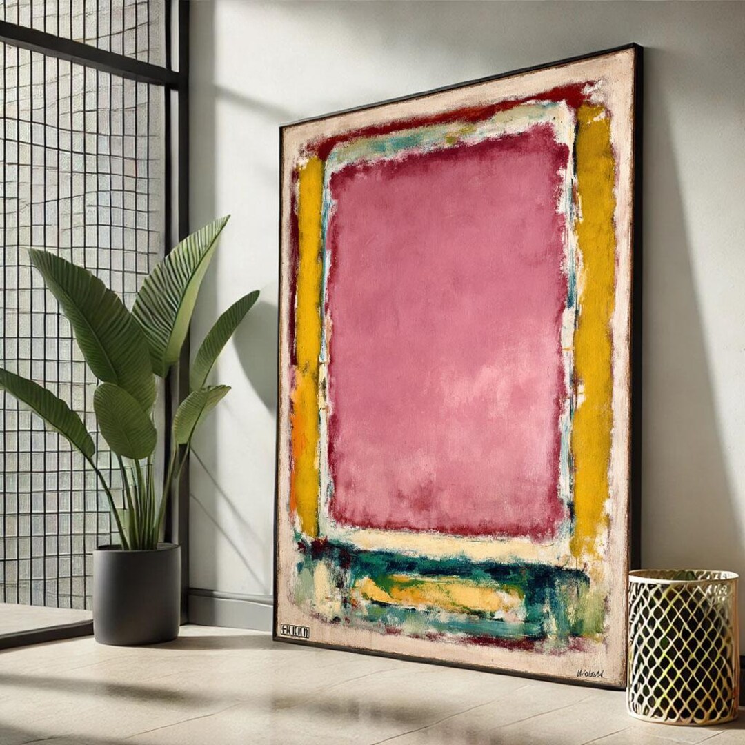 Mark Rothko Inspired Canvas Art: Pink & Yellow Color Field Painting - Etsy