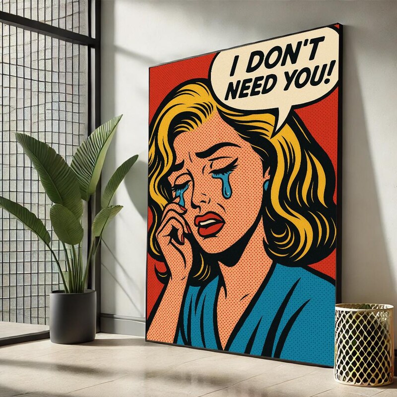 Crying Comic Girl - Etsy