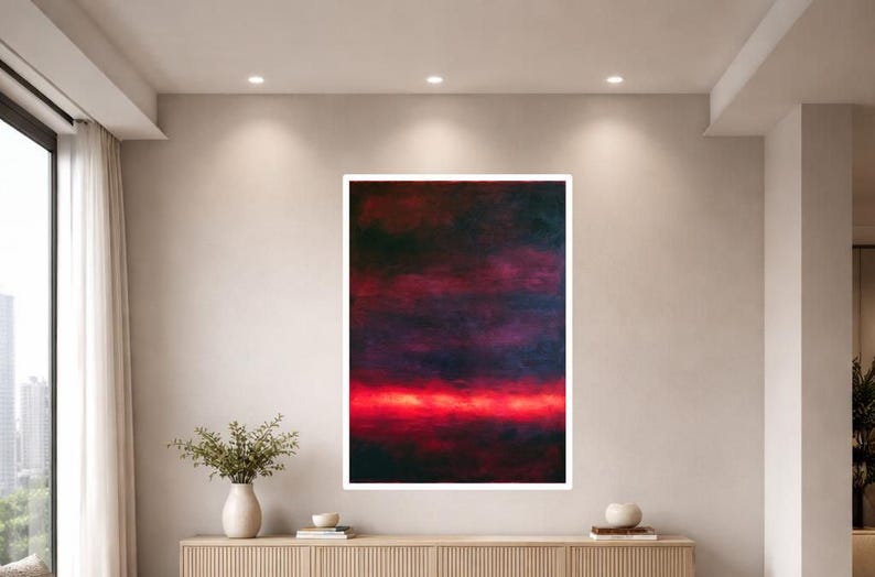 Mark Rothko Red Color Field Canvas Wall Art, Minimalist Abstract Print ...