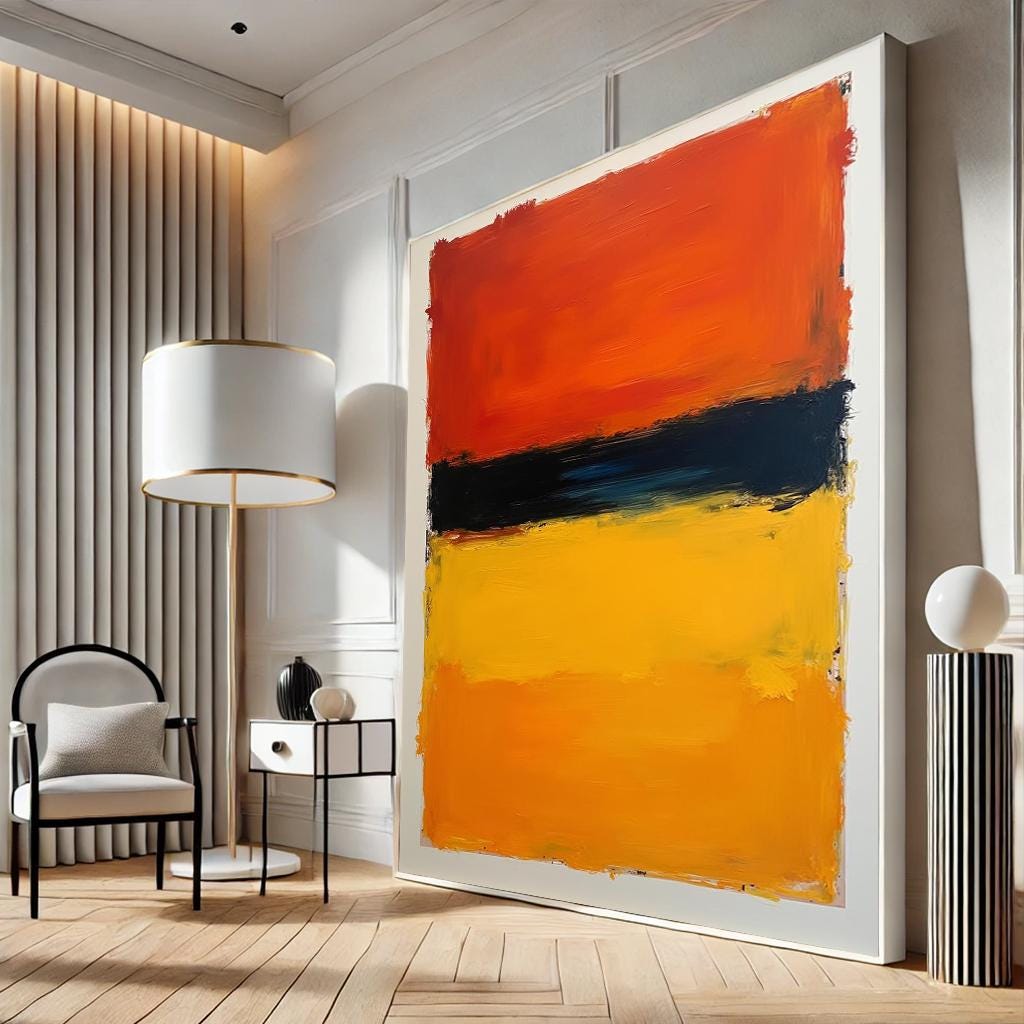 Mark Rothko Red Orange Yellow Abstract Canvas, , Color Field Art Print ...