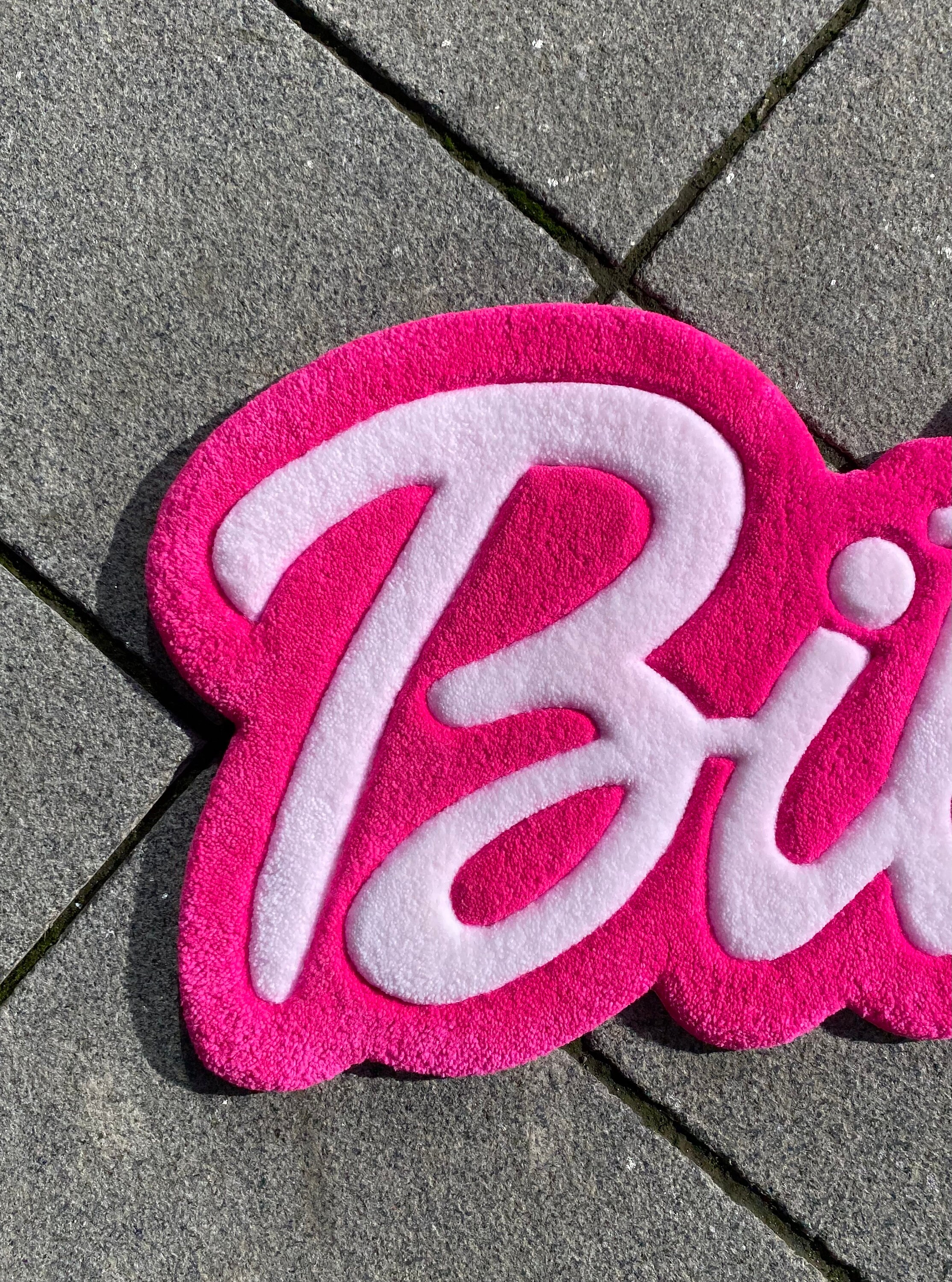 Tufted Pink Rug: Novelty Word Art Decor - Etsy