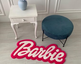 Barbie Theme Rug Tufting Patterned Handmade Special Design Multi ...