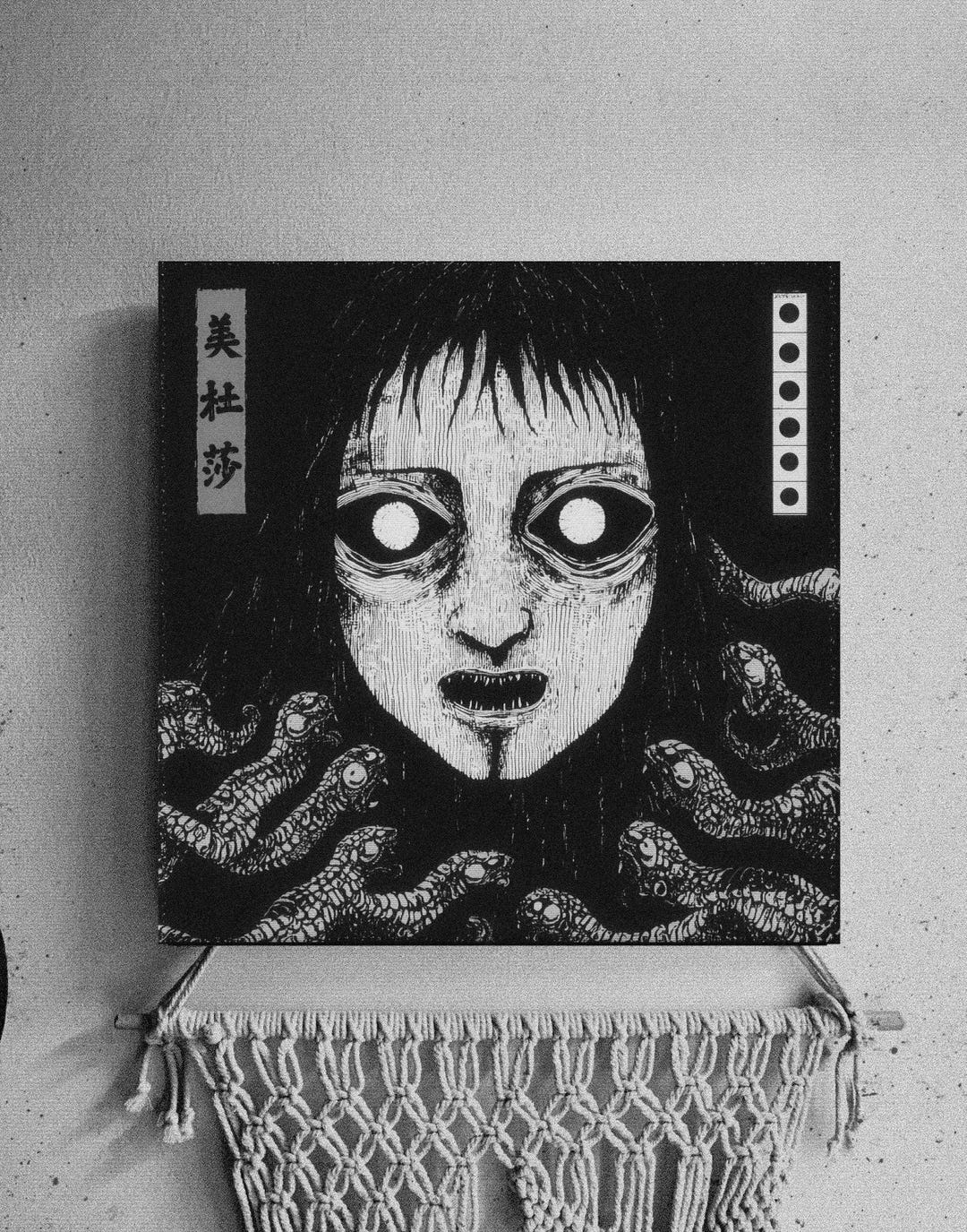 Japanese Wall Art Decor, Medusa Gorgon, Dark Art Canvas Print - Etsy