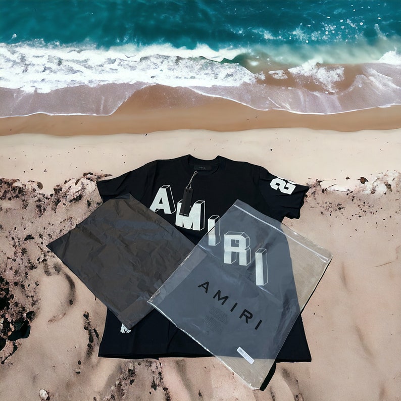 Amiri T-shirt, Letter Print AMIRI Tee, Vintage Amiri Look Logo Shirt ...