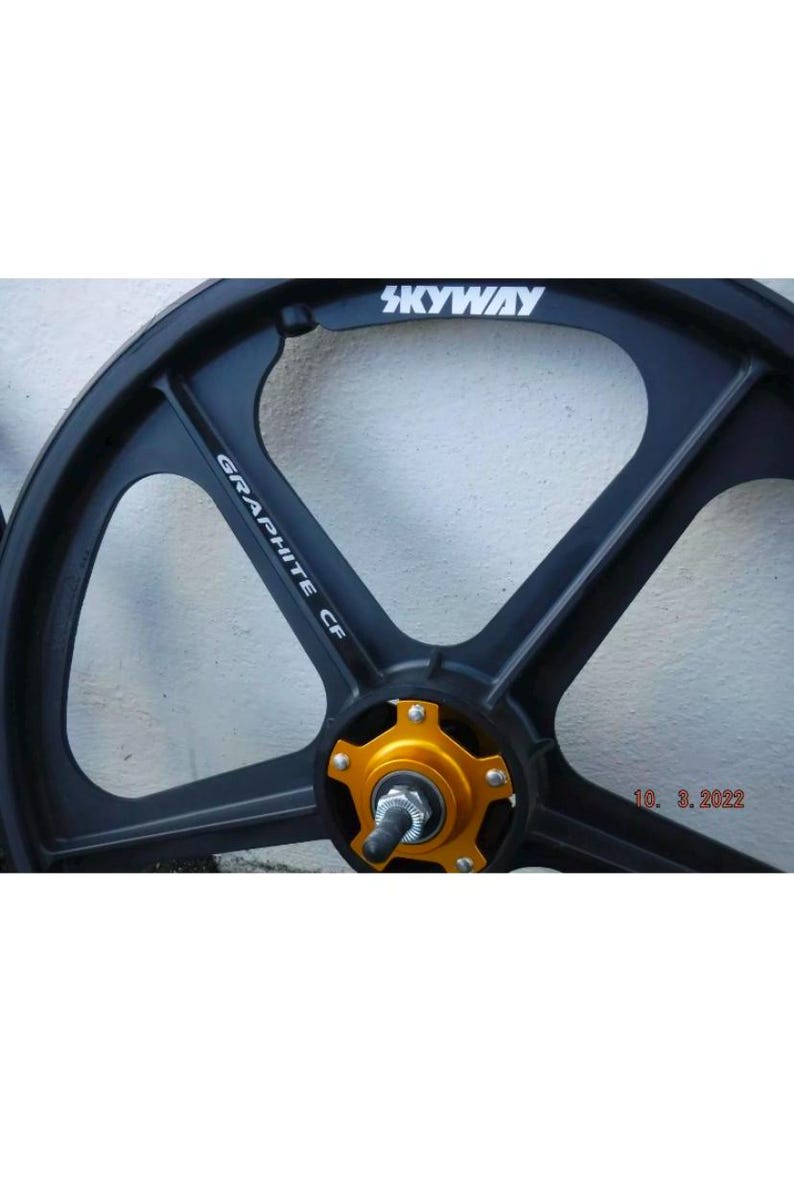4 X SKYWAY GRAPHITE BMX Decals Bike Printed Stickers Wheel Mags Rim ...