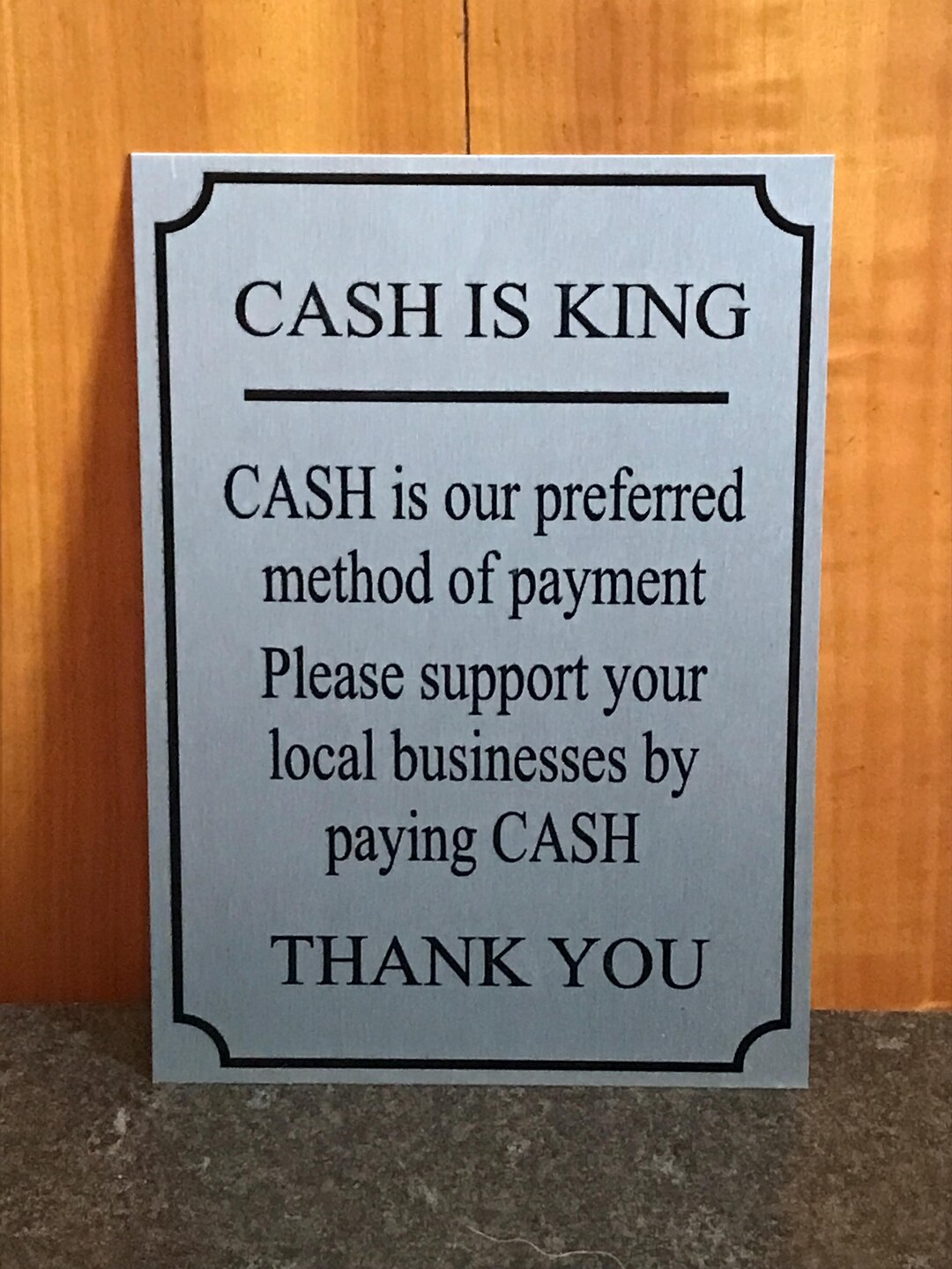 CASH IS KING, Printed Metal Signs, A4 A5, Shop, Wall Art, Man Cave ...