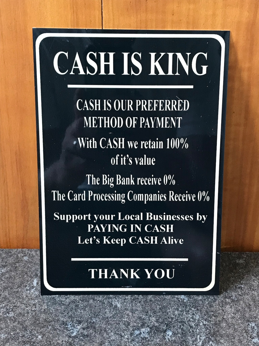 CASH IS KING, Printed Metal Signs, A4 A5, Shop, Wall Art, Man Cave ...