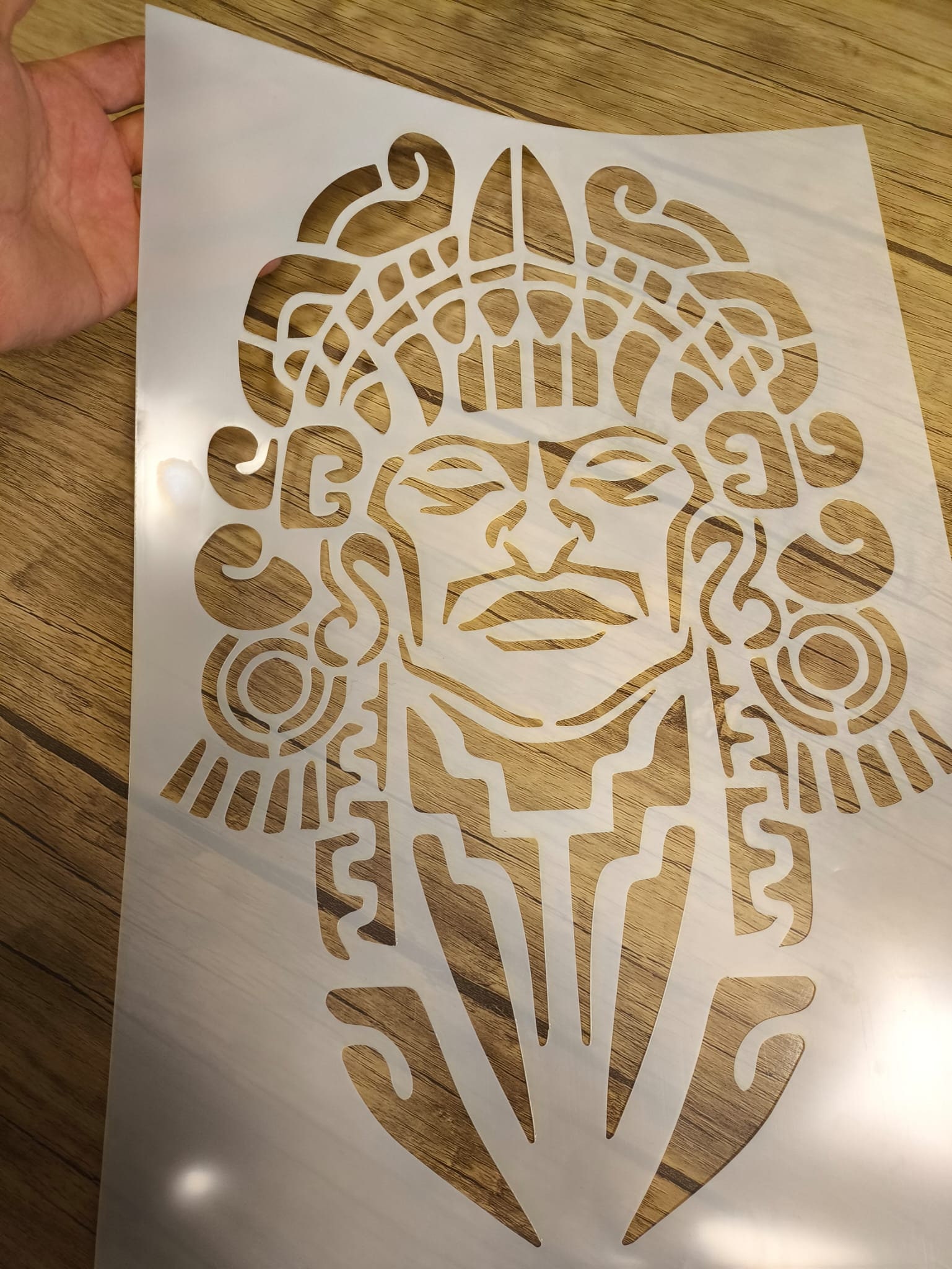 Mayan Face Stencil - Reusable Tribal Stencils (many Sizes) - Etsy