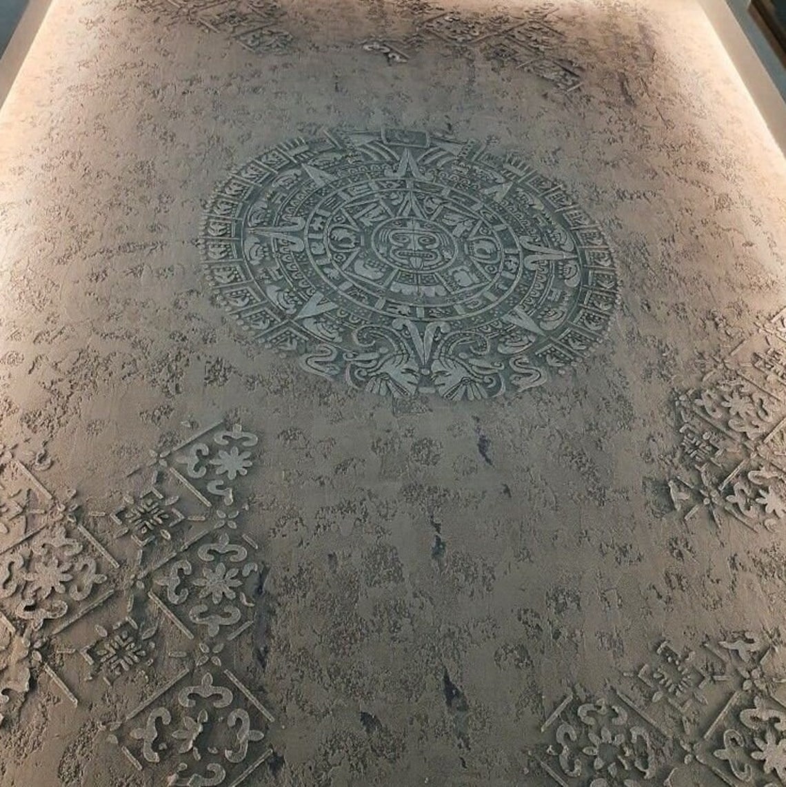 Mayan Calendar Stencil - Aztec Large Wall Stencil (many Sizes) - Etsy
