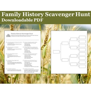 Youth Activity - Family History Scavenger Hunt - Etsy