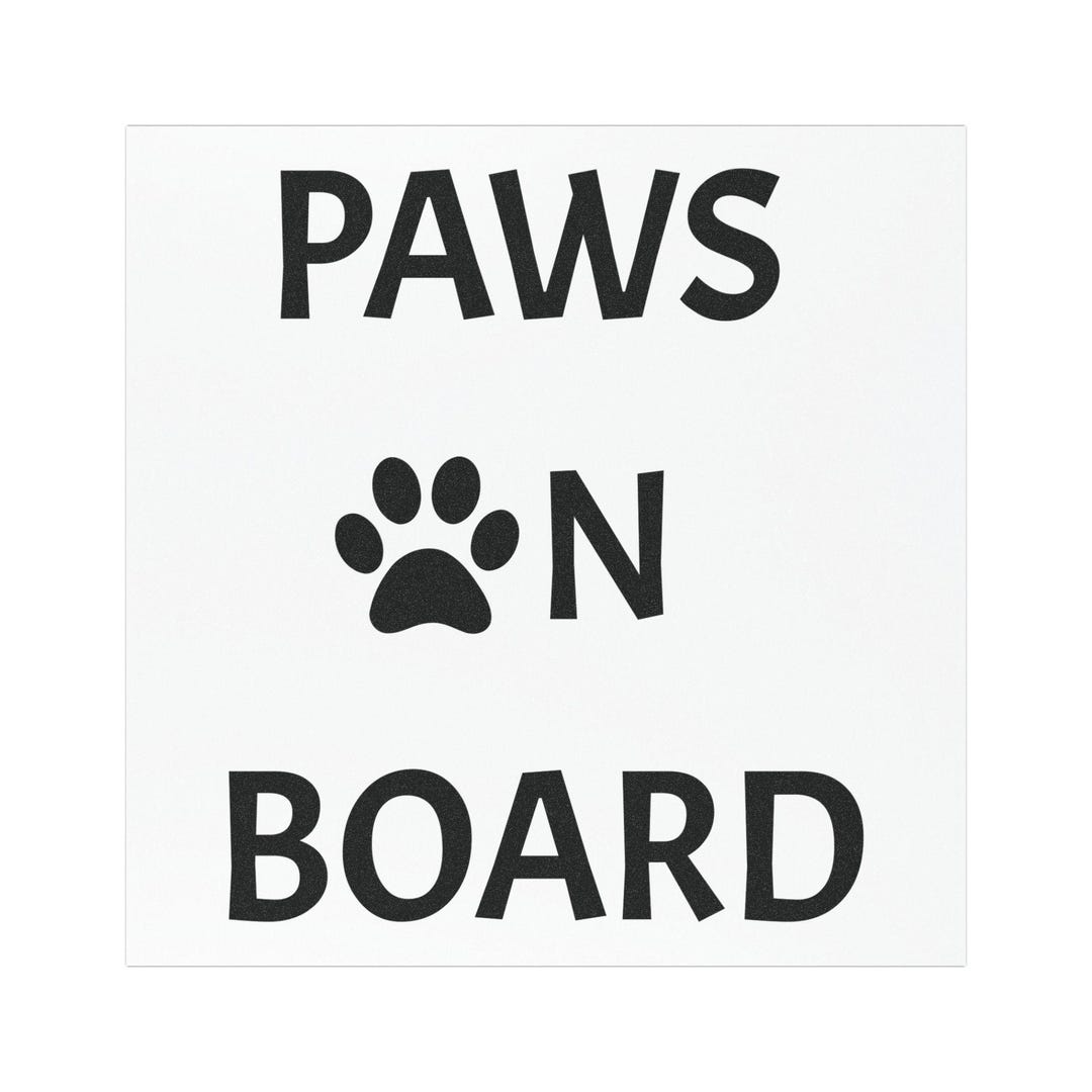 Dog Car Magnet Dog Bumper Sticker Paws on Board Funny Bumper Sticker ...