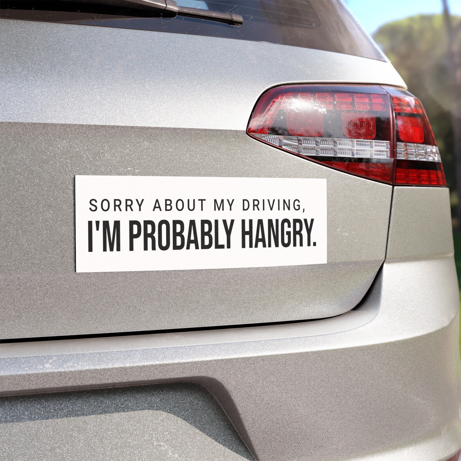 Car Magnet Bumper Sticker Hangry Car Sticker Hungry Car Sticker Funny ...