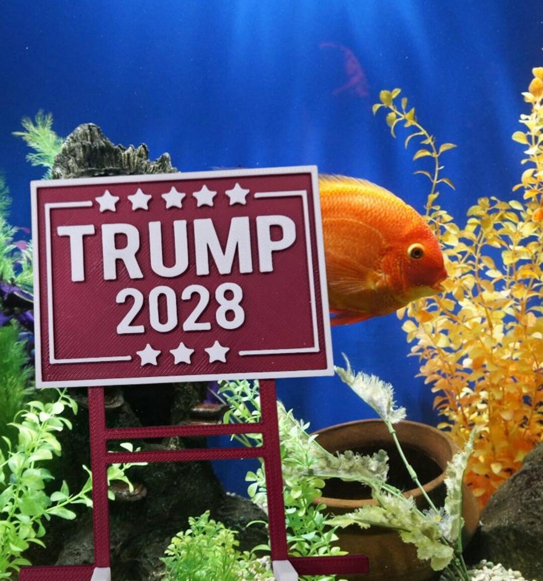 Trump 2028 Aquarium Sign: MAGA Fish Tank Decor - Etsy