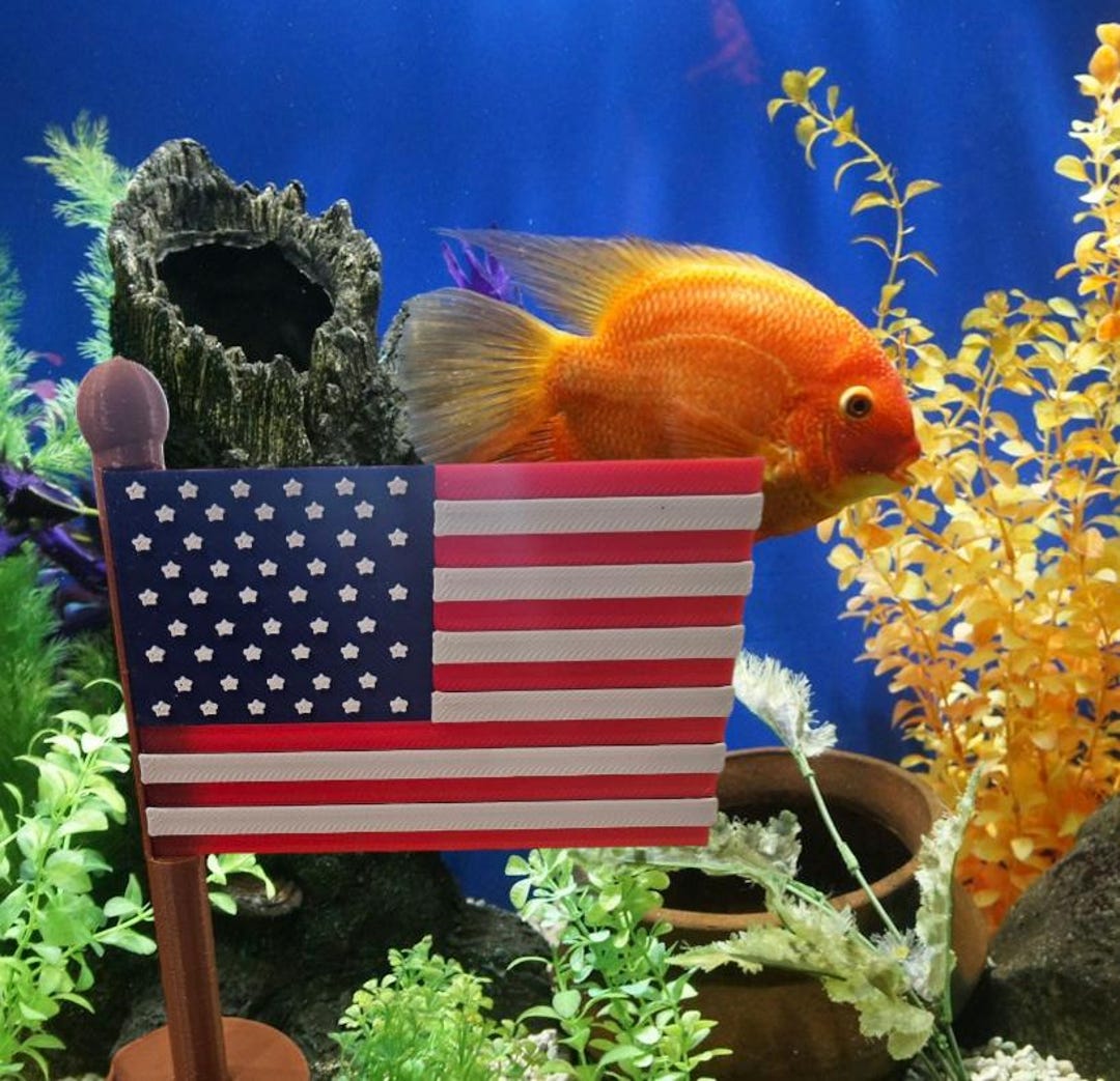 American Flag Aquarium Decor Fish Tank Decorations Fish Tank ...