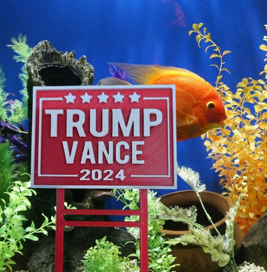Aquarium Decor Trump Vance MAGA Make America Great Again Sign Decor for ...