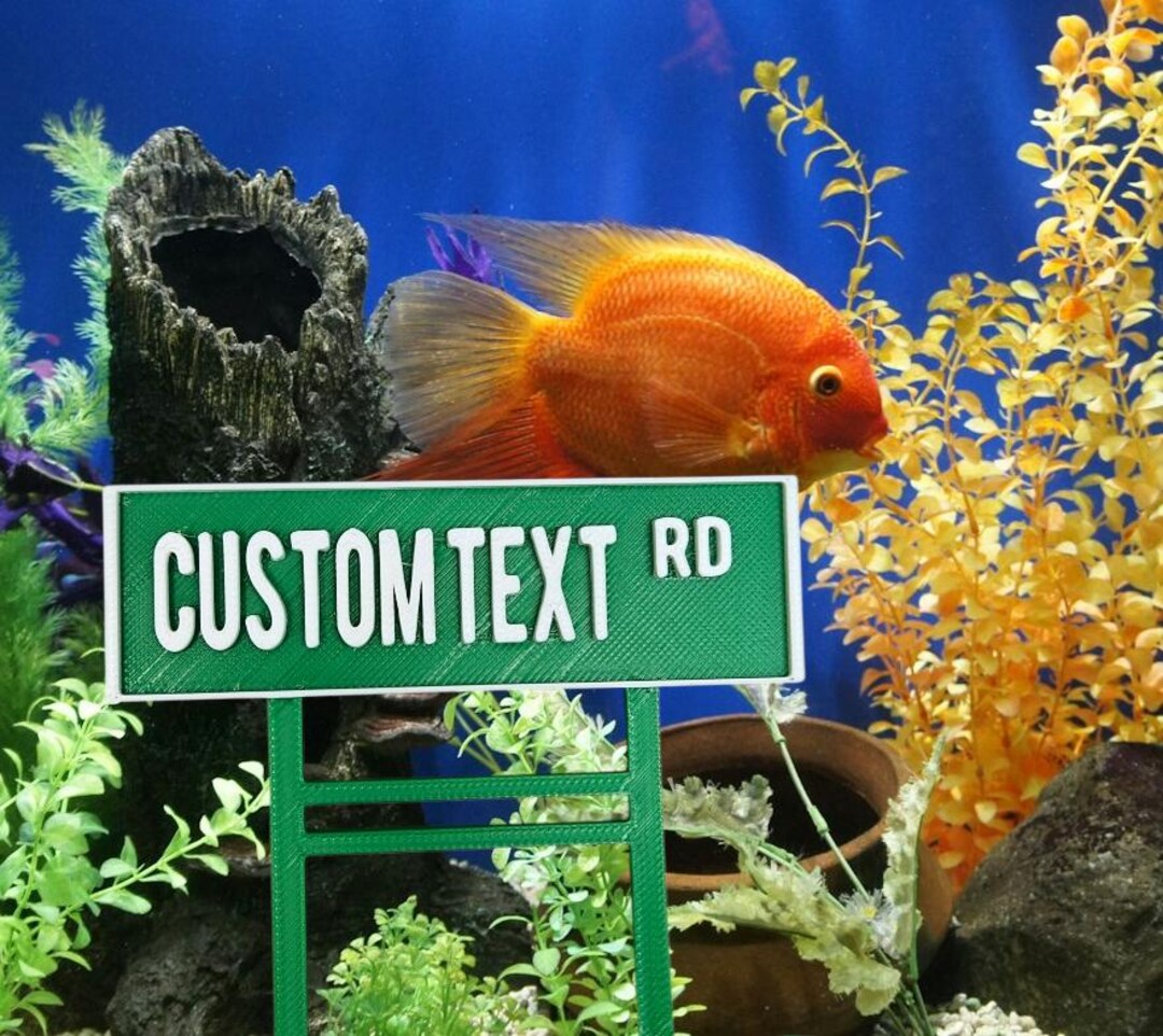 Aquarium Decor CUSTOM Street Sign Personalized Road Sign Fish Tank ...