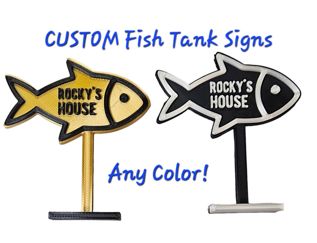 Aquarium Decor Fish Sign With Name Custom Aquarium Sign for Betta Fish ...