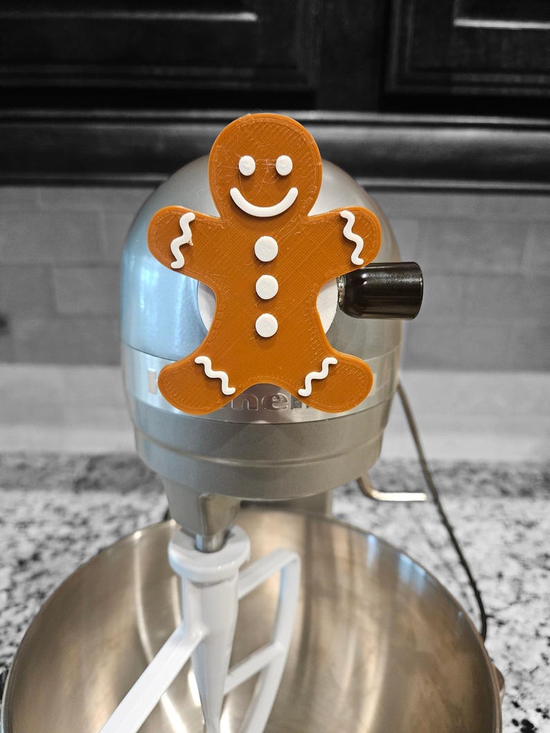 Kitchenaid Christmas Decor Spinning Gingerbread Man Kitchen Decor ...
