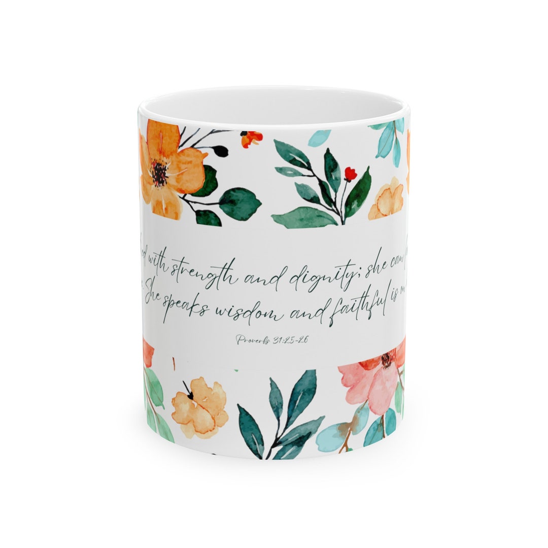 Wisdom, Proverbs 31, Ceramic Mug, Christian Gift, Religious Gift ...