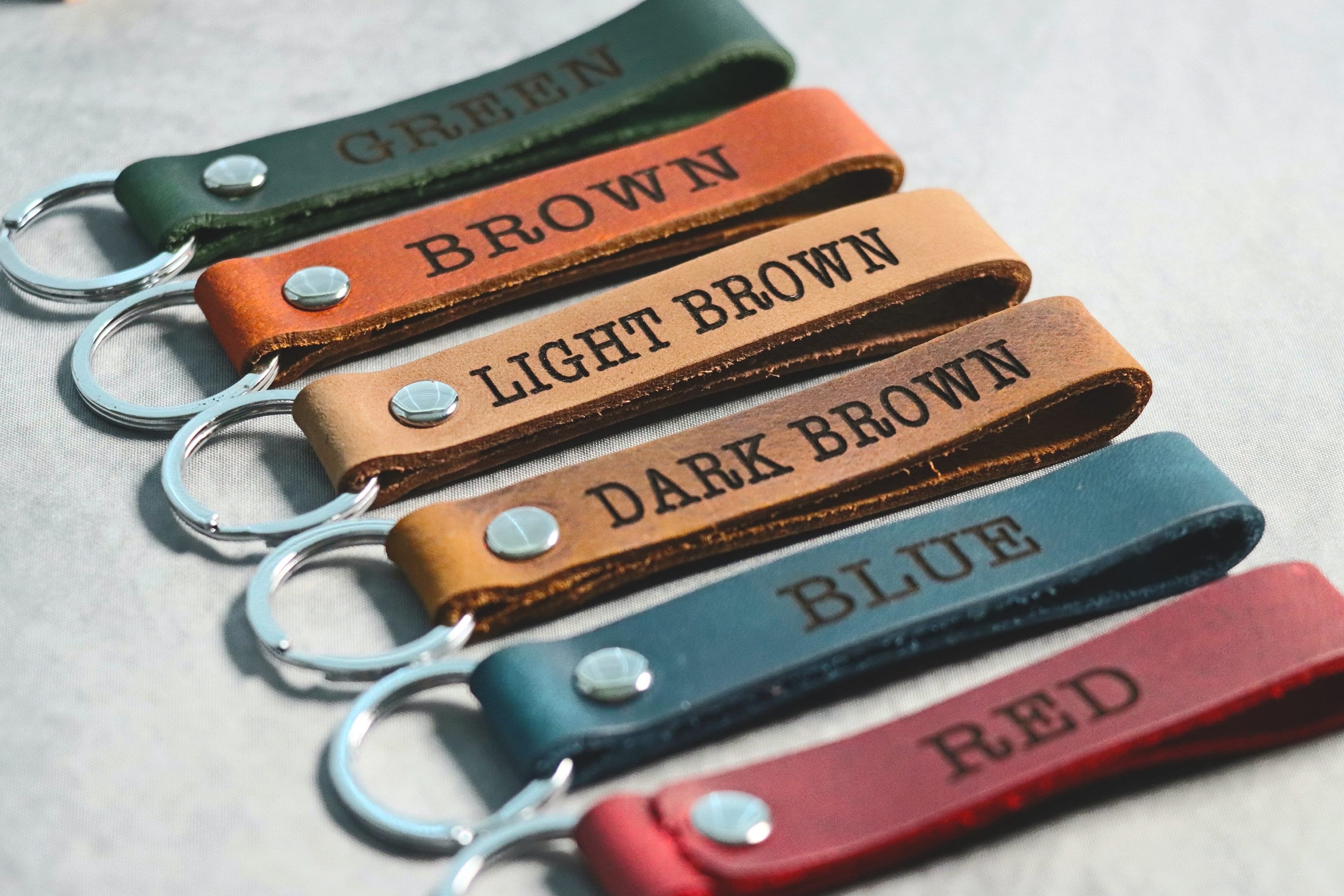 Corporate Gifts for Employees, Personalized Keychain, Leather Keychain ...