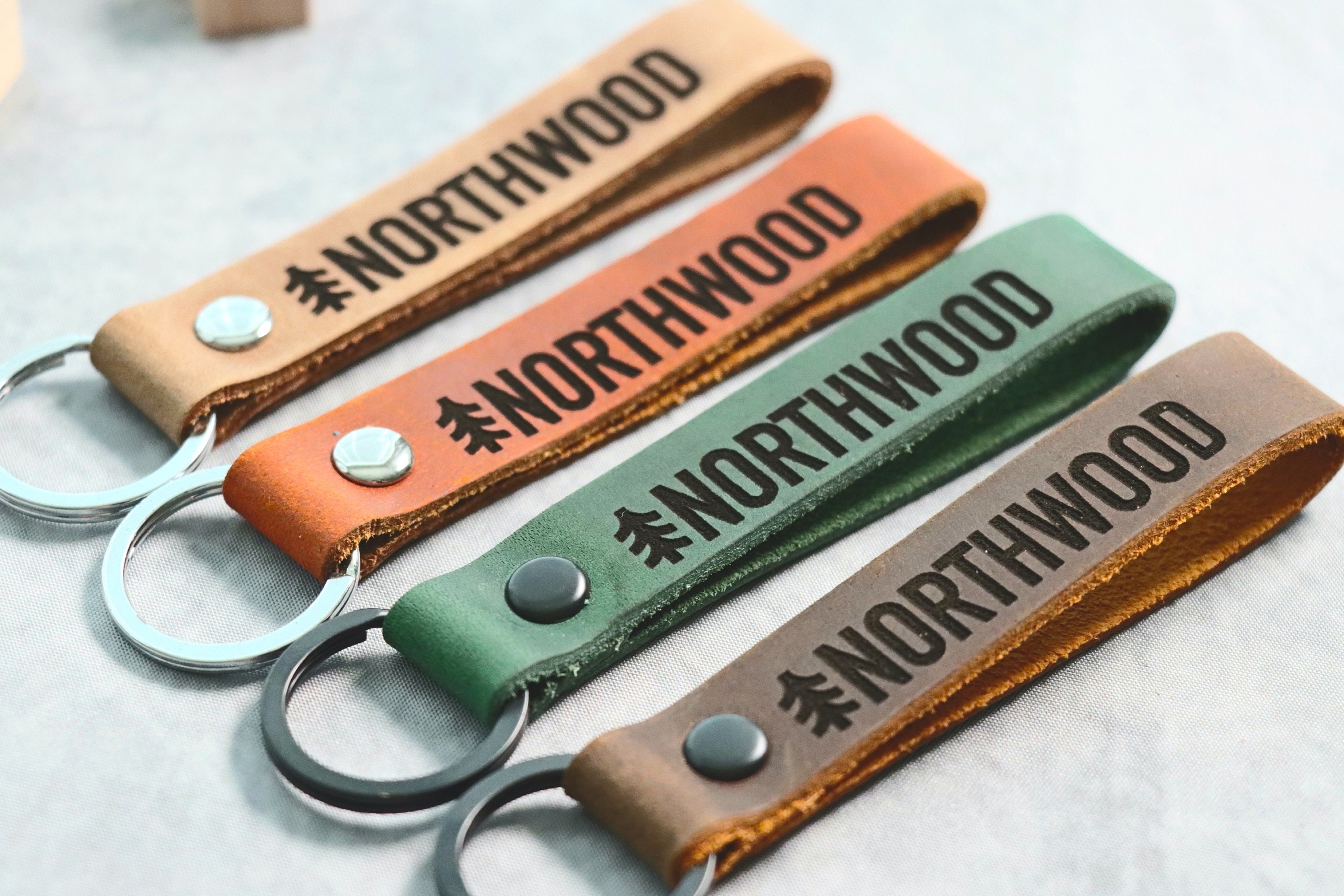 Corporate Gifts for Employees, Personalized Keychain, Leather Keychain ...