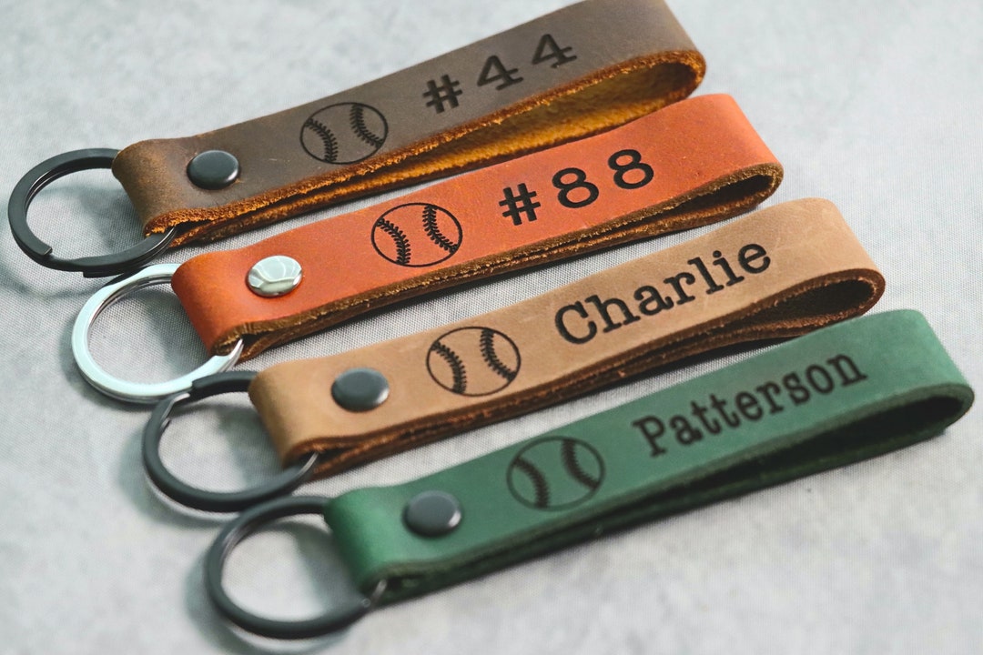 Baseball Key Chain | Baseball Bag Tag | Custom for Baseball Game | Gift for Baseball Team | Gift ...