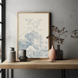 Mightier Than the Waves, Bible Verse Wall Art, Scripture, Bible Verse ...