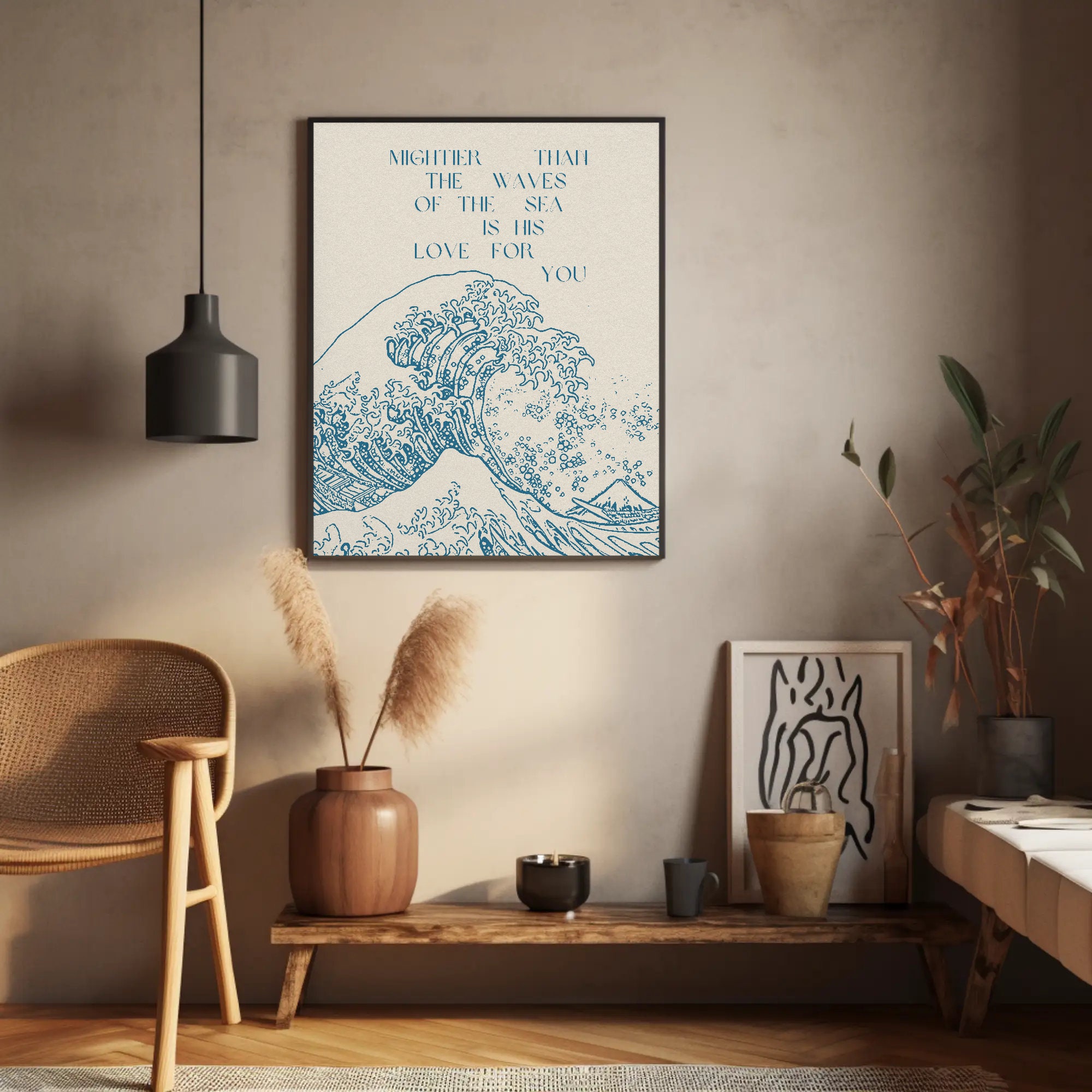 Mightier Than the Waves, Bible Verse Wall Art, Scripture, Bible Verse ...