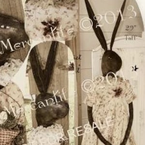 Primitive INSTANT Download Rabbit Bunny Doll Pattern Patterns - Etsy