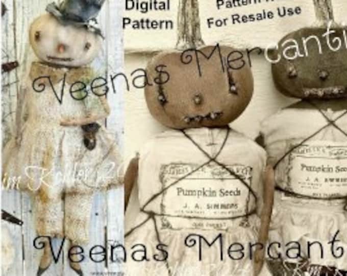 Primitive Good Witch Doll Pattern INSTANT Download Digital Halloween ...