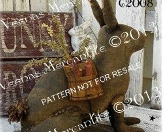 Instant Primitive Bunny Bun Rabbit Doll Pattern Download | Etsy