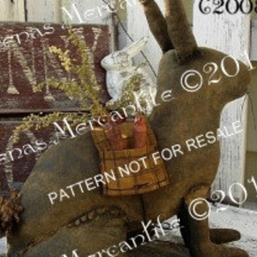 INSTANT Download Primitive Rabbit Doll Bunny Pattern PDF - Etsy