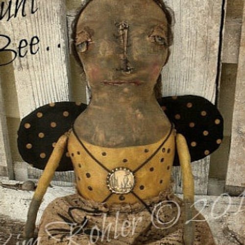 Primitive Cloth Doll Pattern Black Doll E-pattern PDF - Etsy