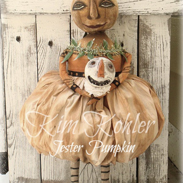 Primitive Pumpkin Doll Pattern - Etsy