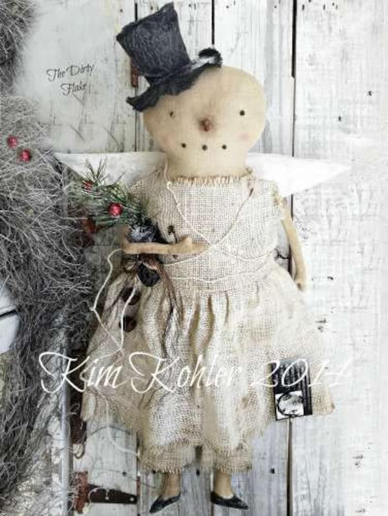 Snowman Doll Pattern PDF Farmhouse Primitive Sewing INSTANT - Etsy