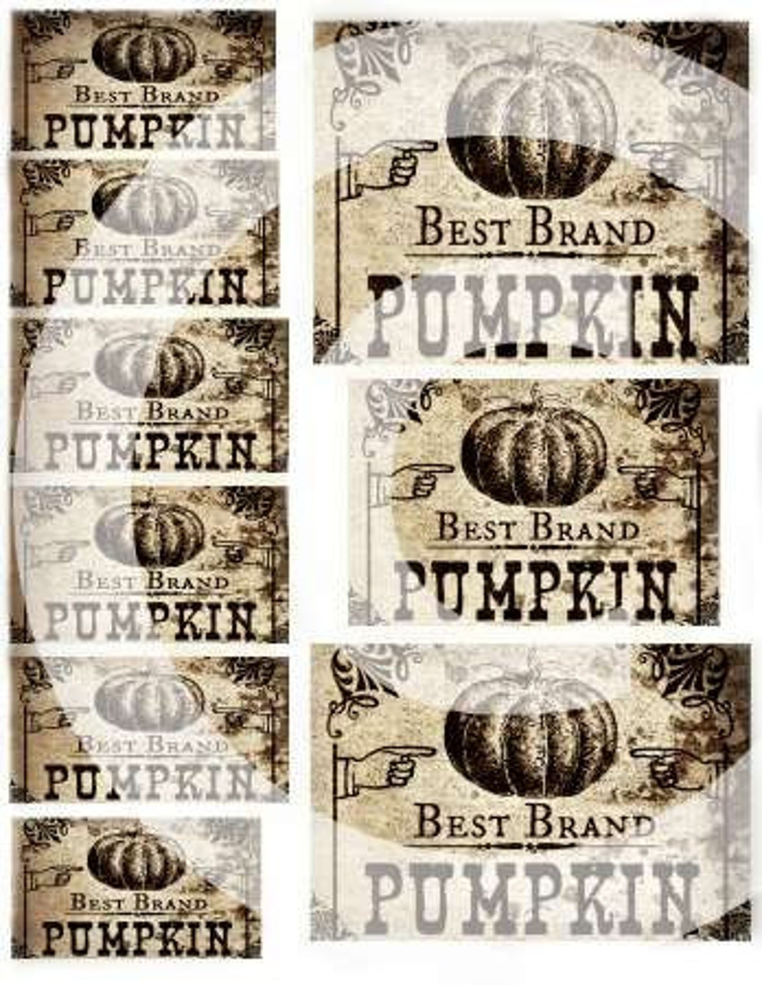 Pantry Vintage Can Label Pumpkin Print INSTANT DOWNLOAD Vegatable ...