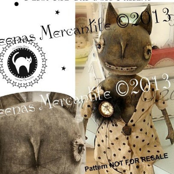 Primitive Cloth Cat Patterns - Etsy