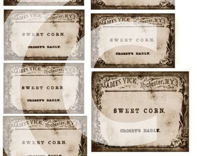 Pantry Vintage Can Label Sweet Corn Print INSTANT DOWNLOAD - Etsy