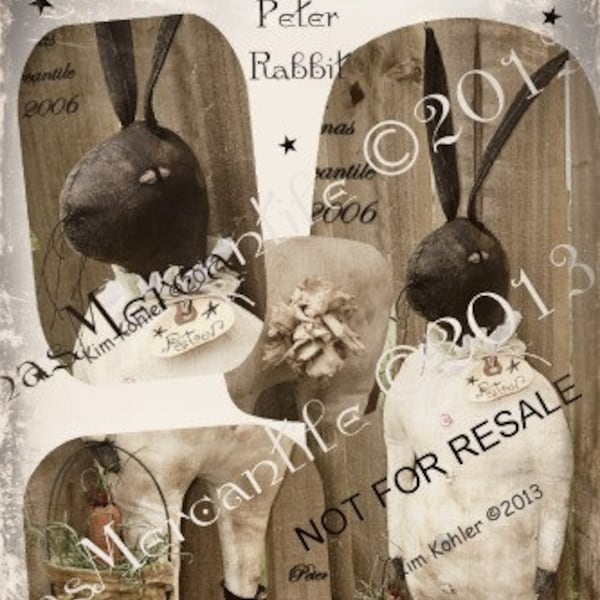 Primitive Rabbit Patterns - Etsy