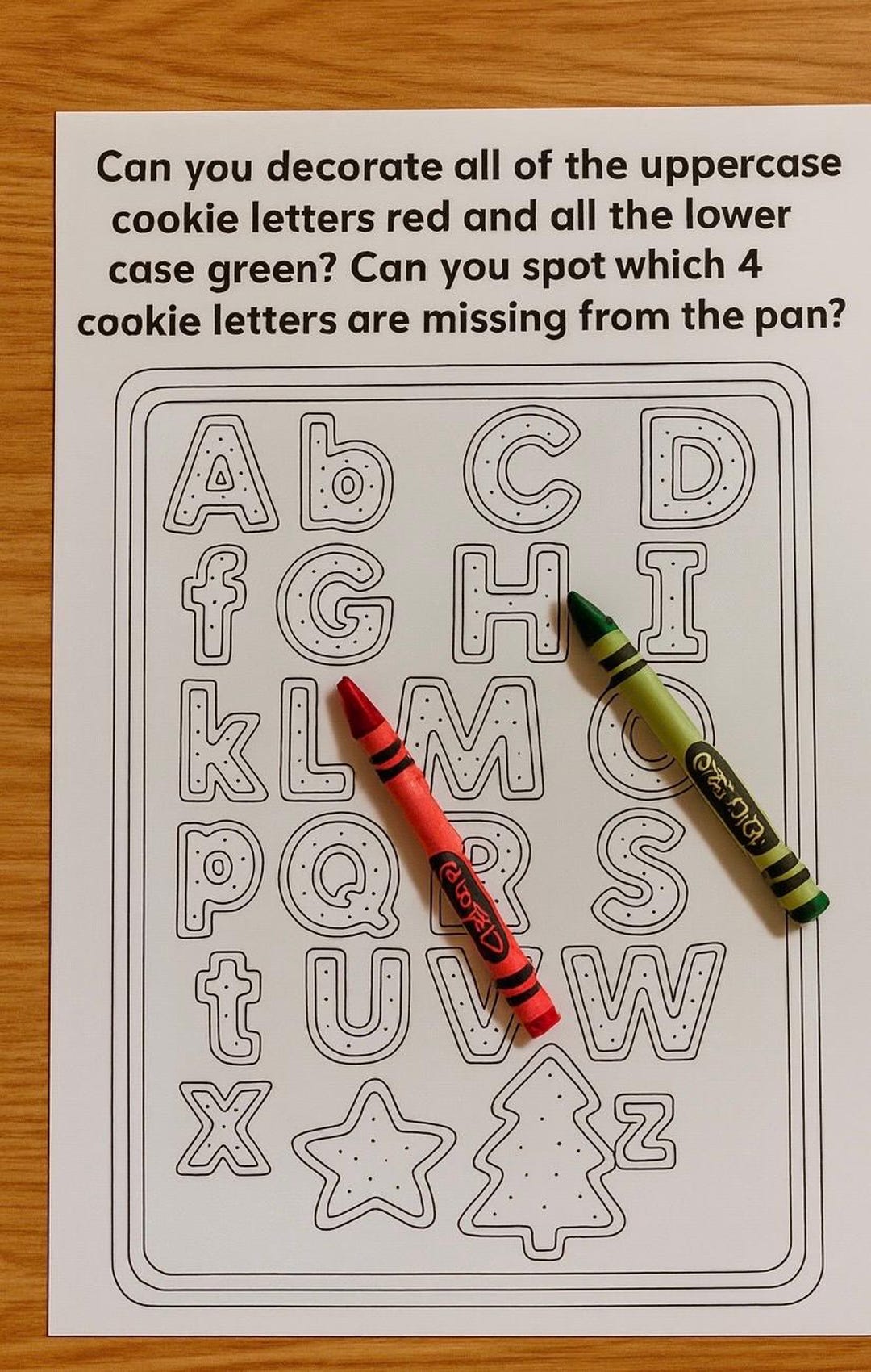 Christmas Cookie Letter Recognition - Etsy