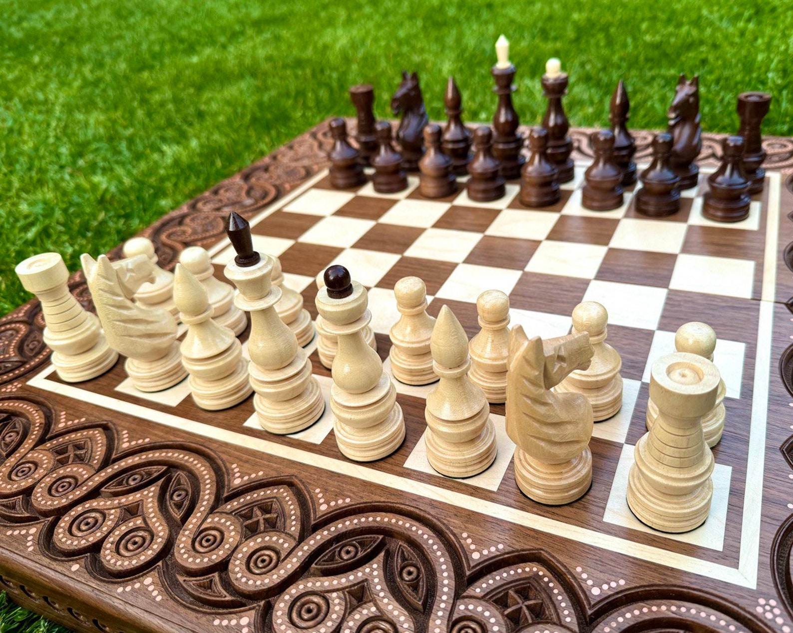 Classic Wooden Chess Pieces Set | Timeless Design Chess Set | Chess ...
