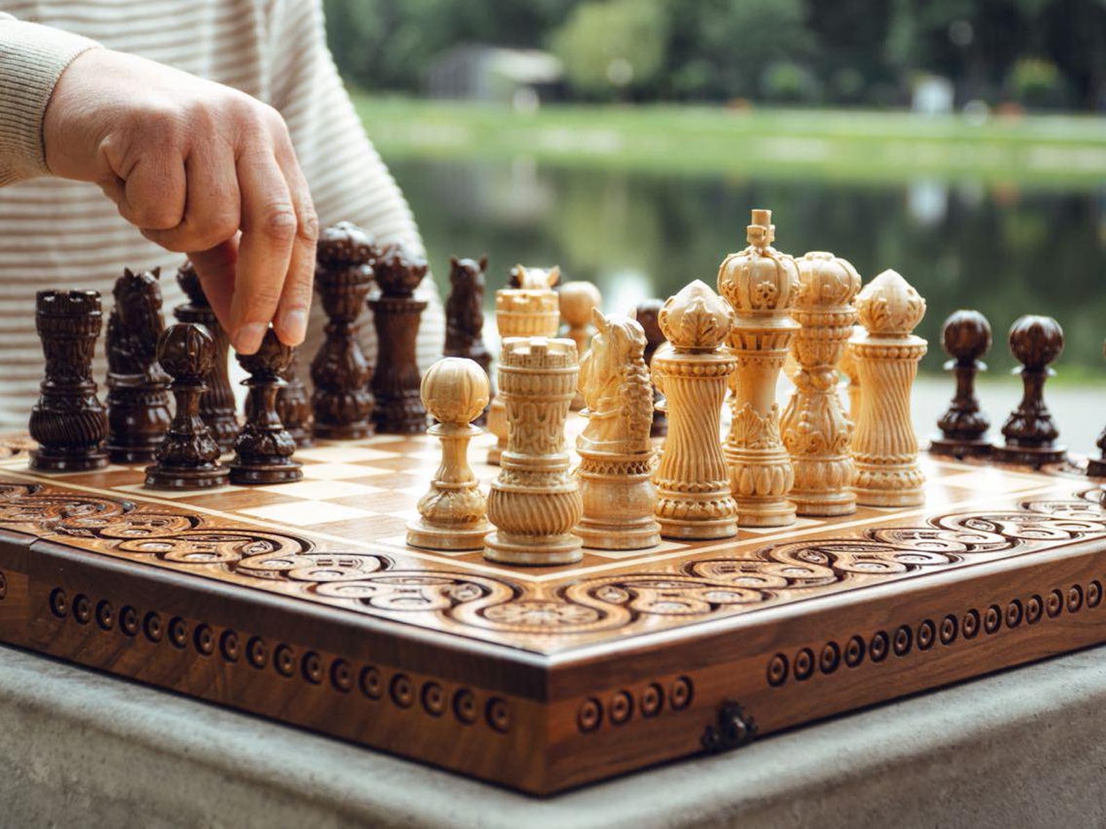 Chess Set Personalized Walnut Chess Board With Free Engraving, Unique ...