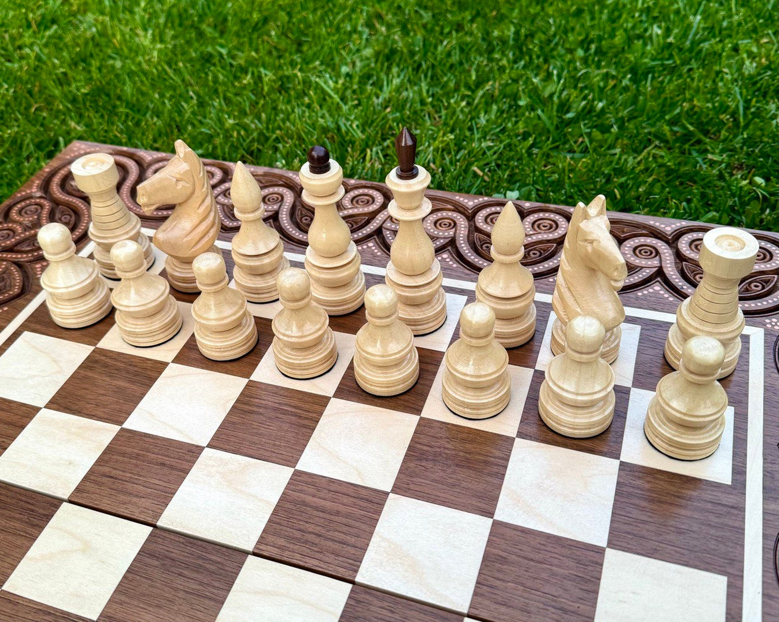 Classic Wooden Chess Pieces Set | Timeless Design Chess Set | Chess ...