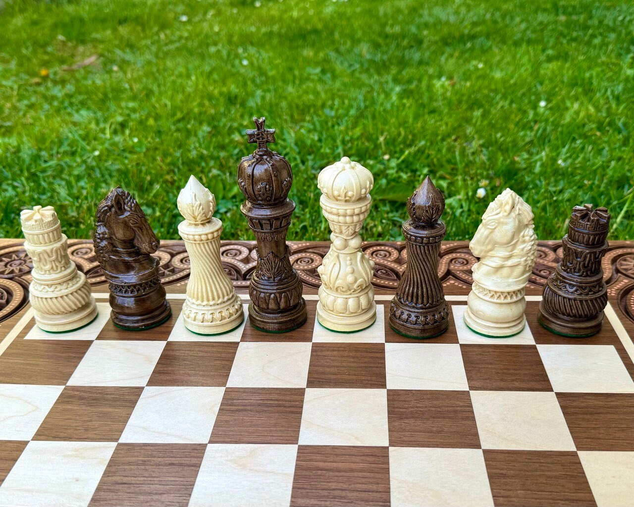 Unique Chess Pieces | Chess Pieces Are Carved From Wood | Chess Decor ...