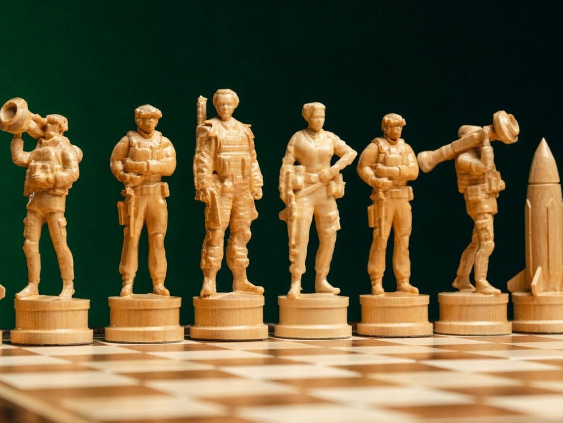 Military Chess Pieces | Handmade Chess Pieces | Handcrafted Chess ...